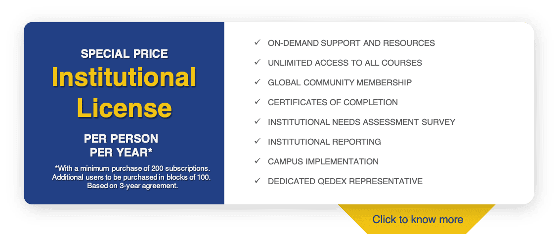 Subscription plan - Qedex